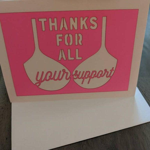 Thanks for All Your Support Card, Thank You Card, Friend Card, Friend ...