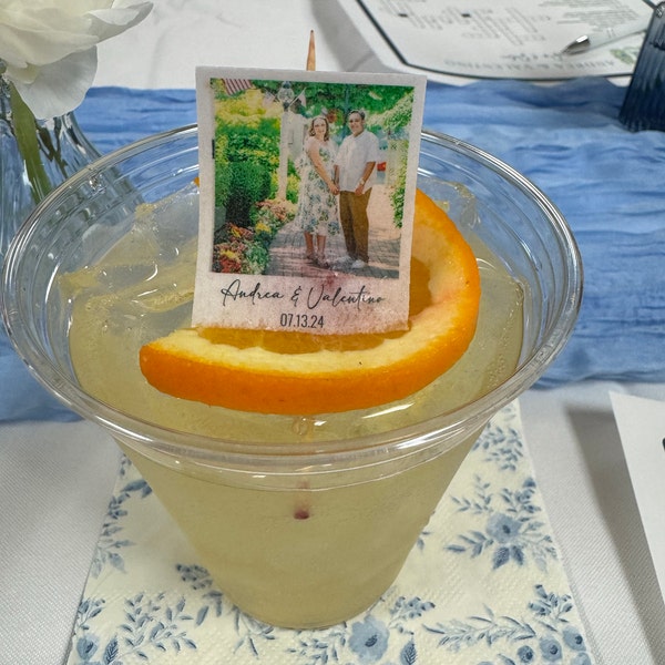 Edible Photo Drink Topper, Edible Image, Edible Photo, Wedding Toppers ...
