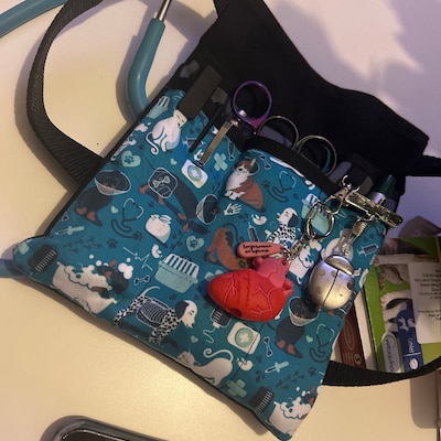 Pets at Vets Nurse Hip Pouch, Vet, Makeup Artist Bag, Veterinary Pocket ...