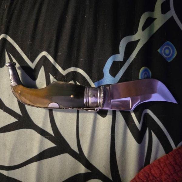 3.3” Spanish Navaja Teja Pocket Knife Bull Horn Handcrafted - USA ...