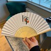 Light Blue Laser Engraved Silk Hand Fans,personalized Bamboo Silk Fans ...