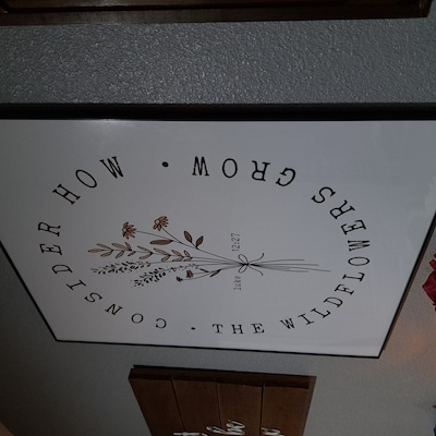 Christian Wall Art Printable Consider How the Wildflowers Grow Luke 12: ...