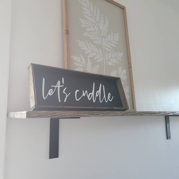Lets Cuddle Sign Wood Signs Wood Signs for Home Decor Bedroom Decor ...