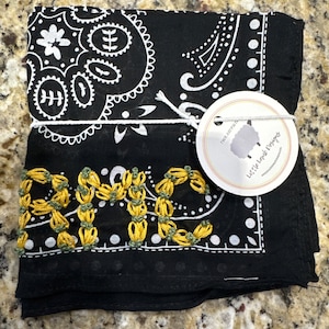 Monogrammed Bandana hand Embroidered Group Gift Multiple Colors and ...