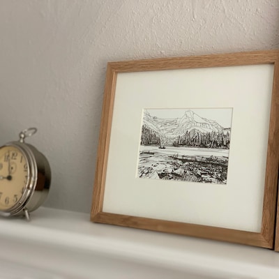 Banff National Park Print, Canada Landscape Wall Art Print, Drawings of ...