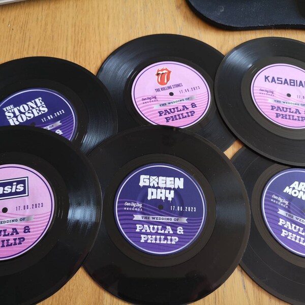 Vinyl Record Wedding Table Names / Table Numbers | Festival Wedding ...