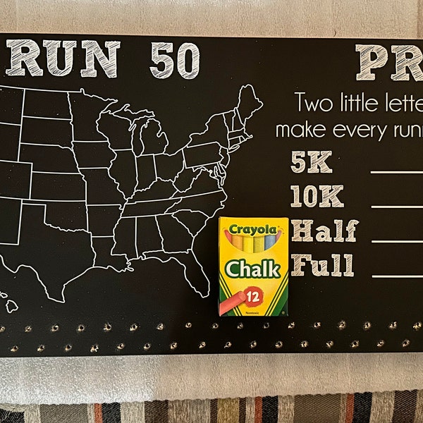 Run 50 States Medal Holder With PR Running Times List and 50 Hooks ...