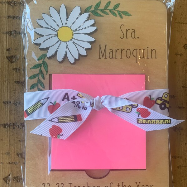 Teacher Sticky Note Holder, Best Teacher Ever, Secretary Gift, - Etsy