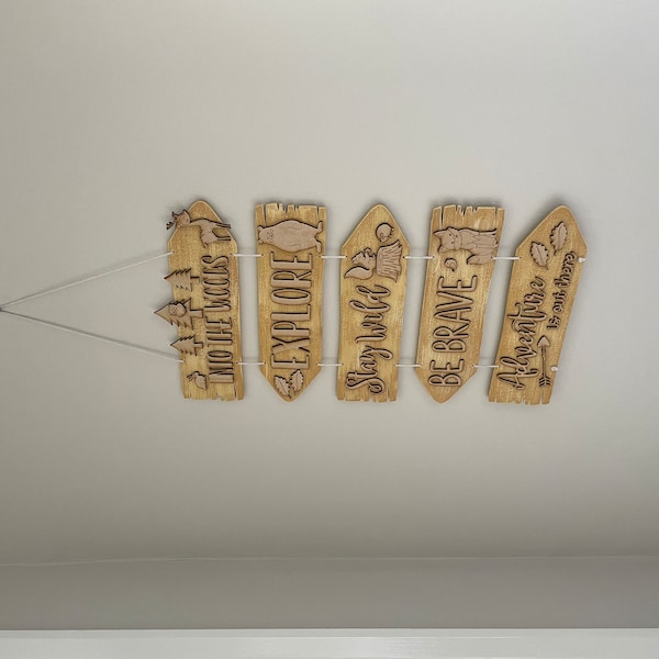 Blank Craft Kit Laser Cut Wooden MDF Direction Sign Theme Room Door ...