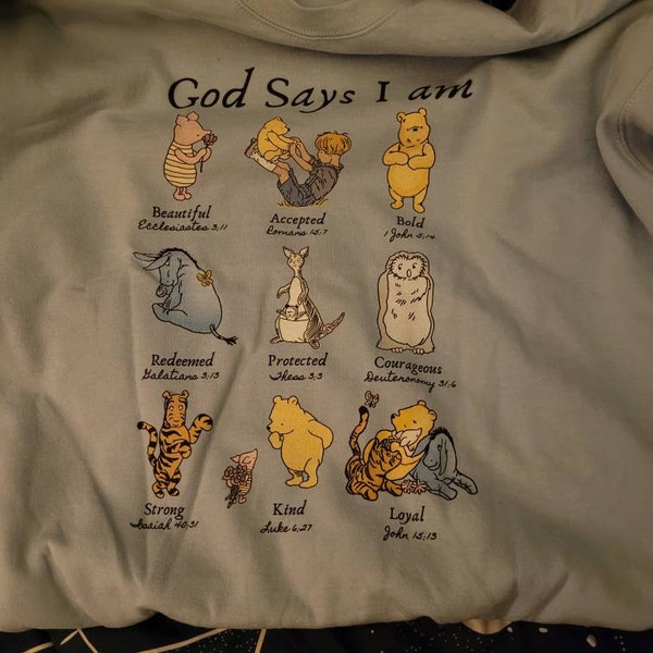 Christian Classic Winnie the Pooh Poster for Nursery Wall Art for Kids ...