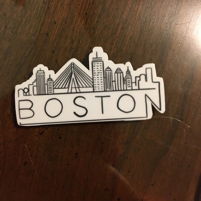 Boston Skyline Vinyl Sticker, Massachusetts, Best F'riend Gift ...