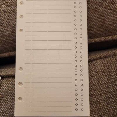 Printed Discbound Planner Inserts WEEKLY Inserts Half Letter Size ...