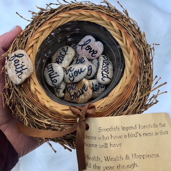 Inspirational Message Stones (set of 6), Affirmation Meditation Rocks ...