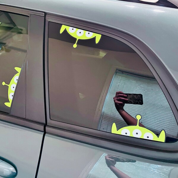 Toy Story Alien Peeker Transparent Car Decal/pixar Peekaboo Window ...