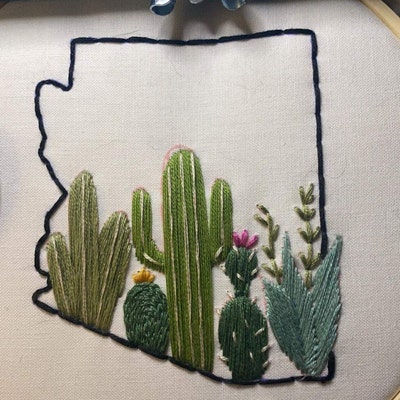 Arizona Embroidery PDF Pattern & Stitch Guide Digital Download - Etsy