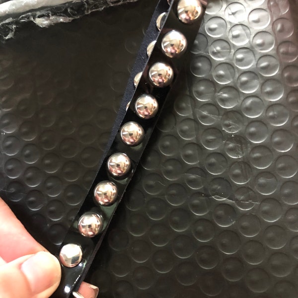 Handmade Unisex Leather Studded Punk Gothic Key Chain Key Ring Black ...