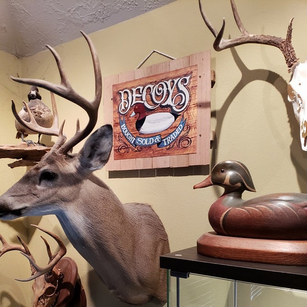 Duck Decoys Print From an Original Hand Painted and Lettered Sign. Man ...