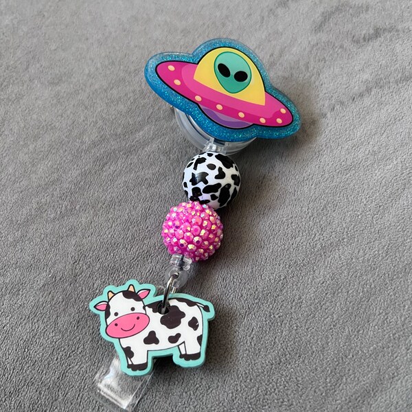UFO Badge Reel, Alien Badge Reel, Spaceship Badge Reel, Nurse Badge ...