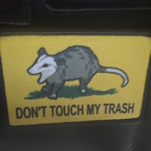 Don't Touch My Trash Possum Joke Gadsden Flag Meme 2x3 Removable Morale ...