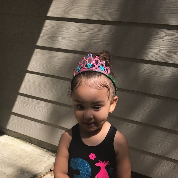 Poppi Birthday Crown, Troll Headband, Troll Crown for Kids, Headband ...