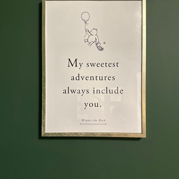 Winnie the Pooh Printable Wall Art, Book Quote Print, Winnie the Pooh ...