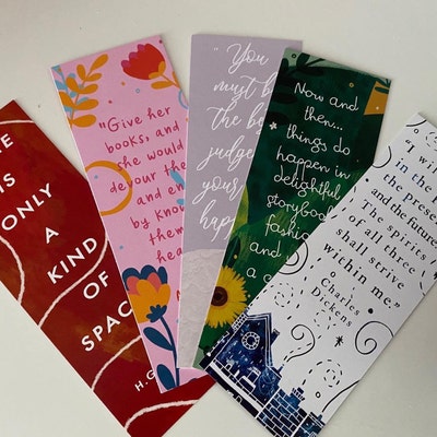 Bookmark Bundle Literary Quotes - Etsy