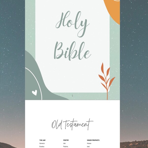 Digital Bible Cover, Holy Bible Covers PDF - Etsy