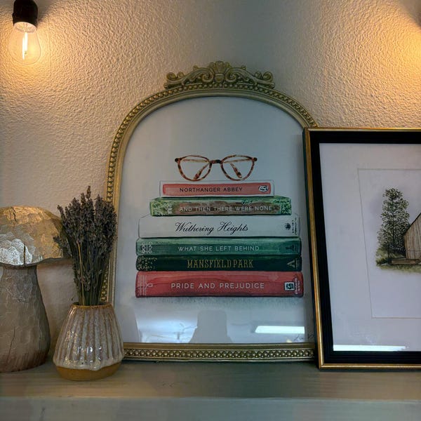 Personalized Art Print Your Favorite Books No. 5 - Customizable ...