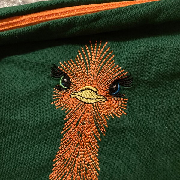 Ostrich Bird Head Embroidery Design Instant Download - Etsy