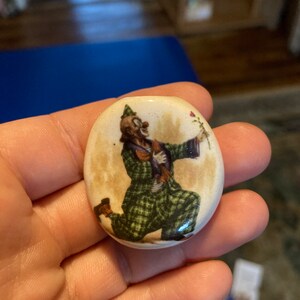 Ceramic Hand Painted Smoke Stone Yellow Peace Sign Hand Rolled | Etsy