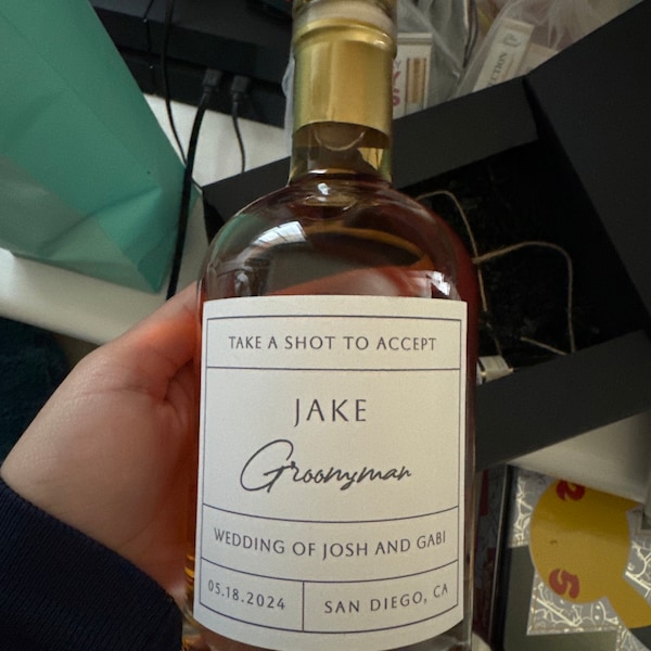Groomsmen Proposal Label, Custom Groomsman Whiskey Proposal Gift Box - Etsy