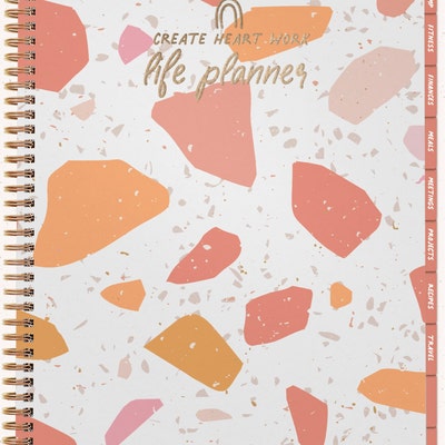 Undated Portrait Digital Planner Natural Terrazzo Digital Planner ...