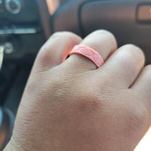 Pattered Silicone Rings Stackable Water Proof Wedding Eco - Etsy