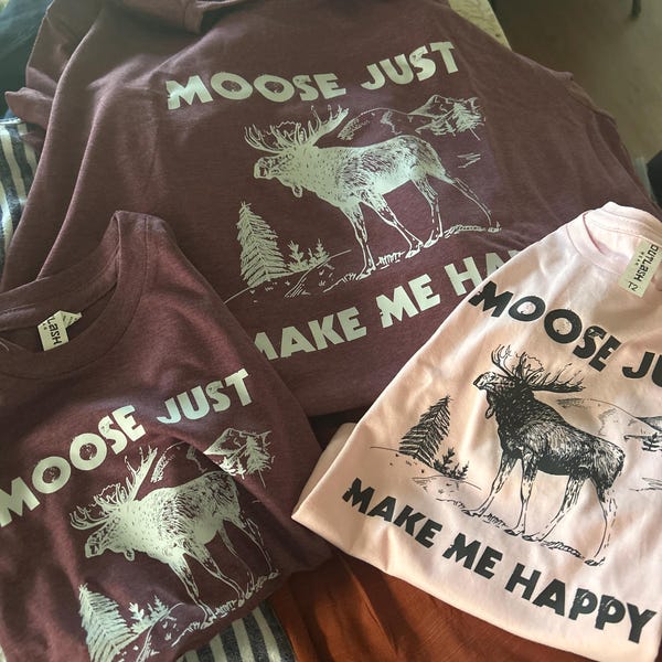 Moose Tshirt ,moose Shirt ,moose Make Me Happy T-shirt ,moose Gifts ...