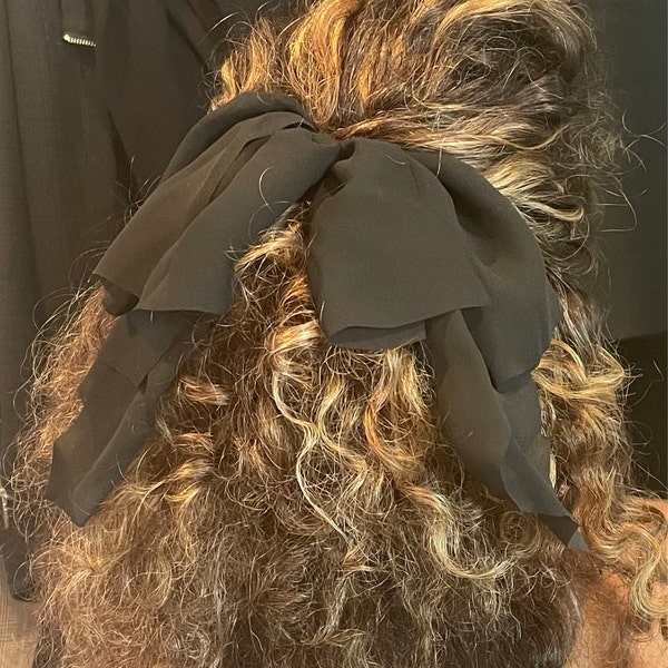 Chiffon Droopy Hair Bow Sheer Hair Accessory for Women - Etsy