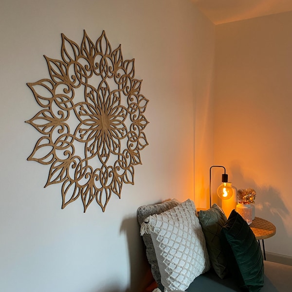 Elegant Wooden Mandala Exclusive Wood Wall Art Decor Flower Wall ...