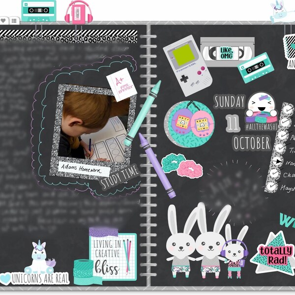 90s Retro Digital Planner Sticker Mega Kit | Goodnotes, iPad and ...