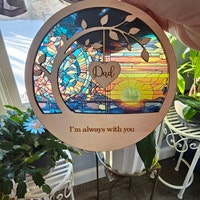 Sun Catcher Sympathy Gift, Poem Card Memorial Suncatcher, Sympathy Gift ...