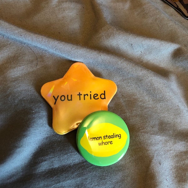 Lemon Stealing Button | Meme Badge Pinback 1.5 Inch | Memes Video - Etsy