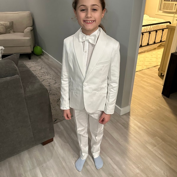 Black or White Tuxedo 3 Piece Suit Girls/ Toddler Suit Formal Dress ...