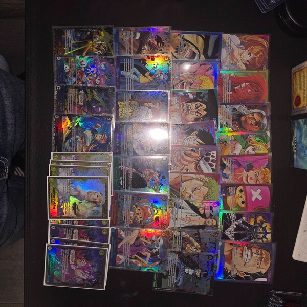 Set of 8 Custom TEXTURED & Holo One Piece OP TCG Leader Cards OP03 ...