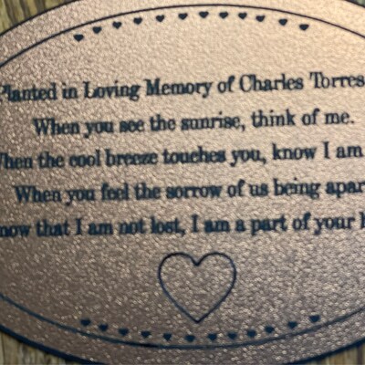 Tree Plaque bracelet Memorial Tree Tags. Tree Markers. Safe & Gentle to ...