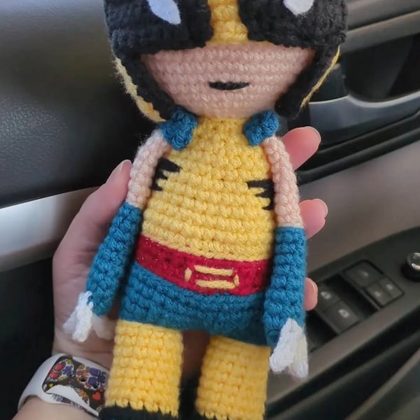 Crochet Amigurumi Pattern Wolverine X-men Logan - Etsy