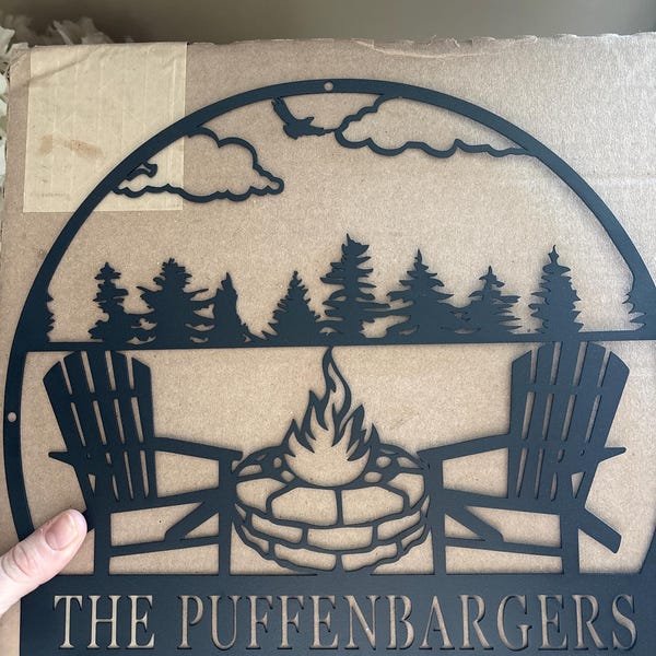 Metal Outdoor Sign | Custom Campfire Sign | Camper Decor | Personalized ...