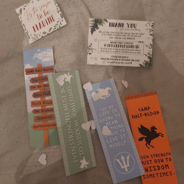 120. Percy Jackson Inspired Bookmarks - Etsy