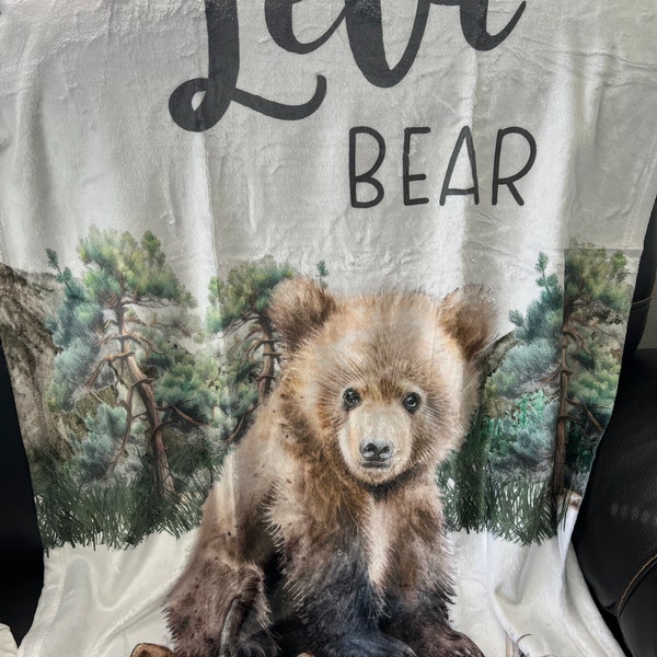 Bear Baby Blanket, Forest Bear Baby Blanket, Brown Bear Blanket ...