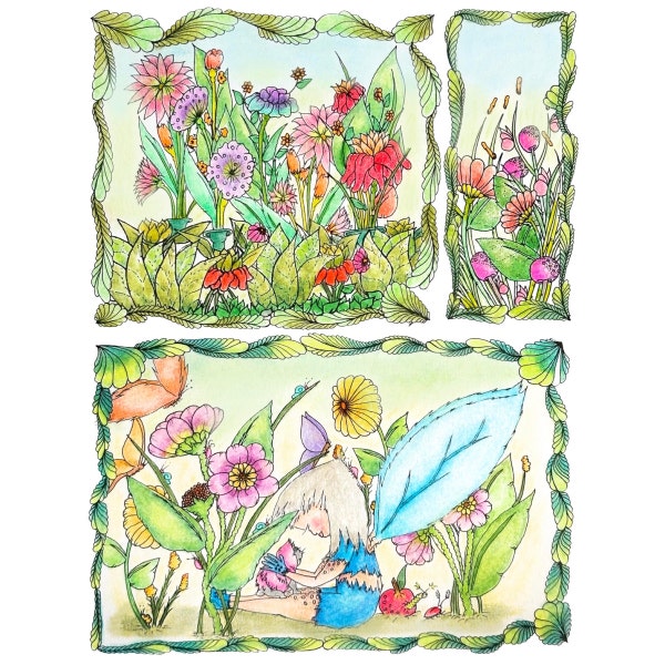 The Damsel in Distress Coloring Page - Instant Printable Download - Etsy