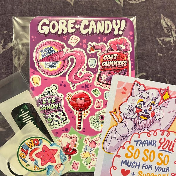 Gore Candy Waterproof Sticker Sheet! - Etsy