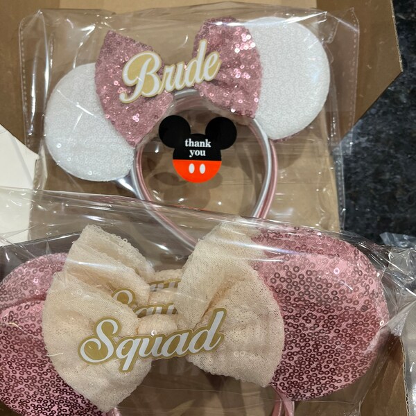 Minnie Mouse Ears, Wedding Ears for Adults and Kids, Bride Minnie Mouse ...