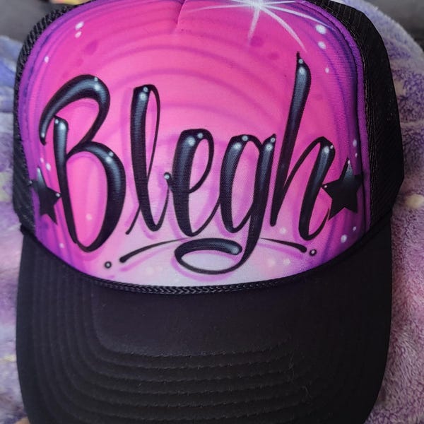 Airbrush Trucker Hat Custom, 5 Panel Graffiti Trucker Hat, Trendy Cool ...